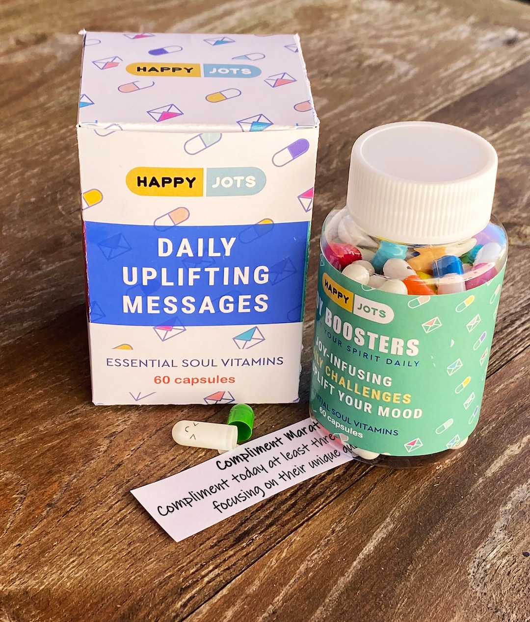 Cheer up Gift, Joy Boosters 60 Day Challenge Messages, Gift for Women ...