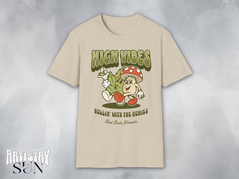Retro Cartoon Weed T-shirt, Funny Weed Shirt, Gift for Weed Lovers ...