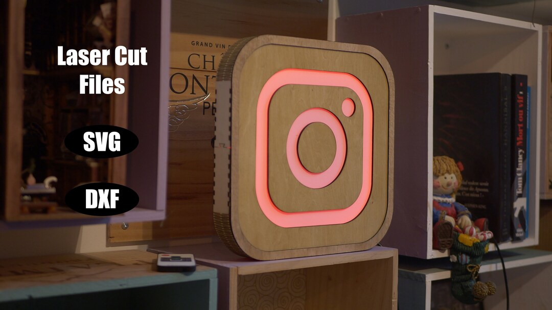 Laser Cutting Files Light Box Instagram - Etsy