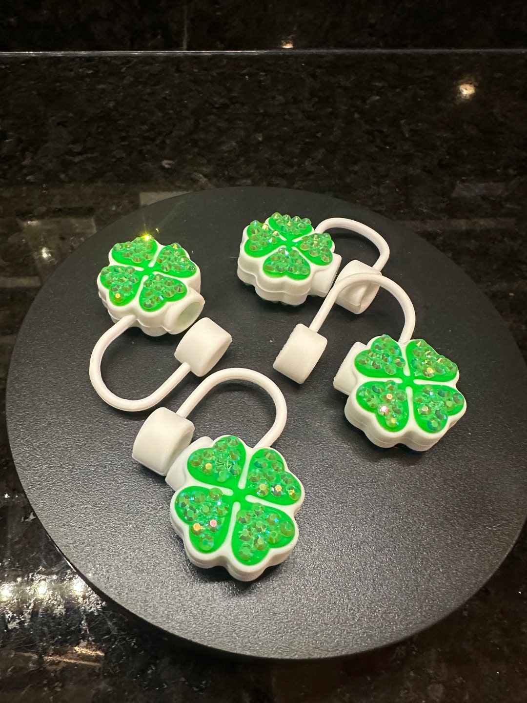 Bling Clover Straw Cover - Etsy