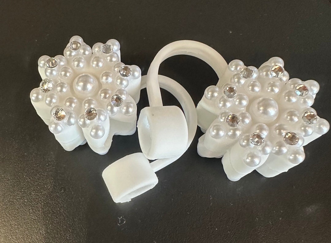 Pearl and Bling Straw Cover - Etsy