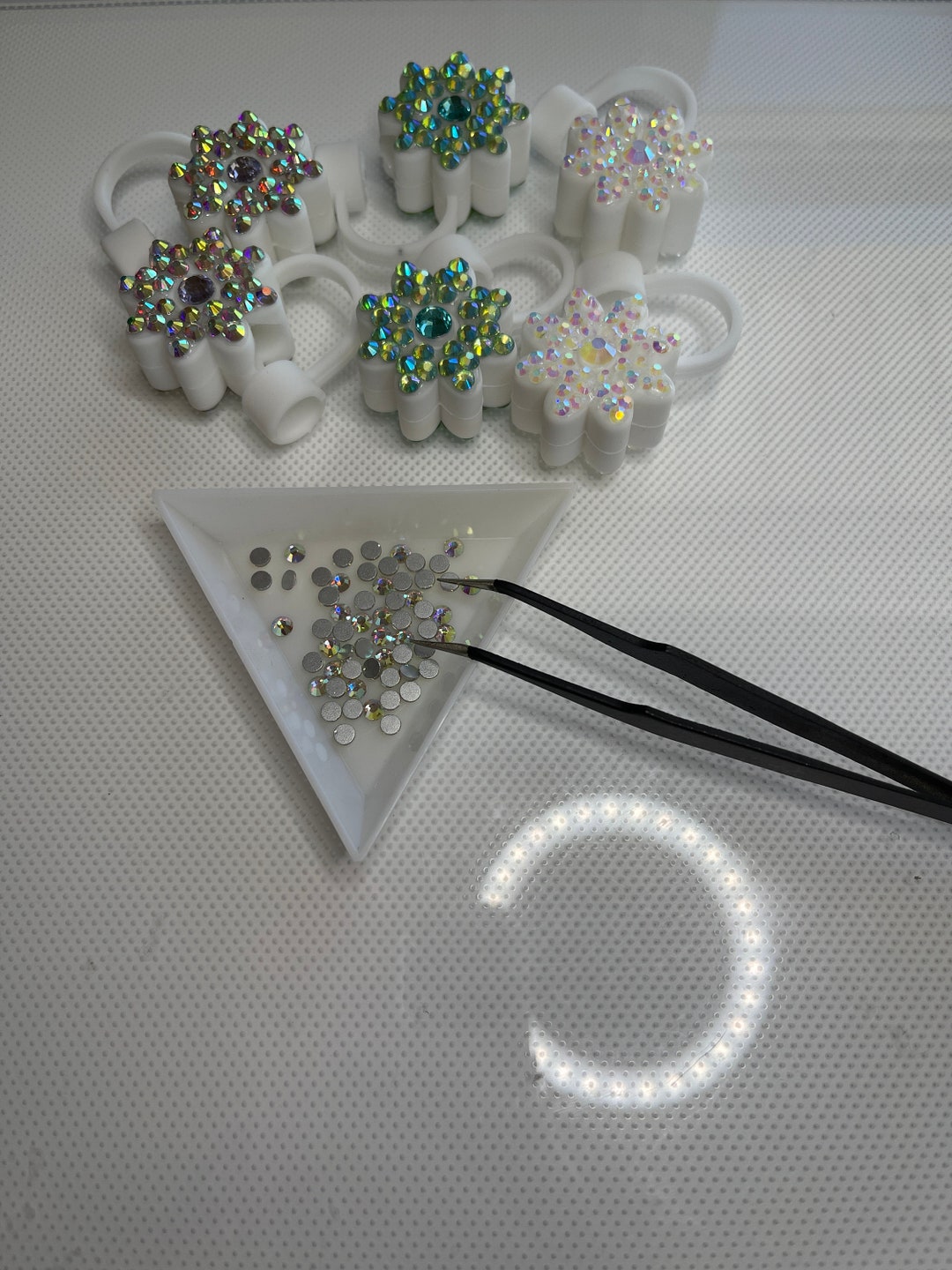 Bling Flower Straw Cover - Etsy