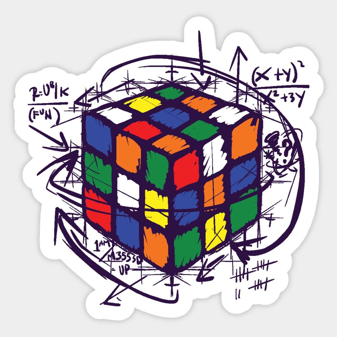 Rubic Cube Sticker Pack - Etsy