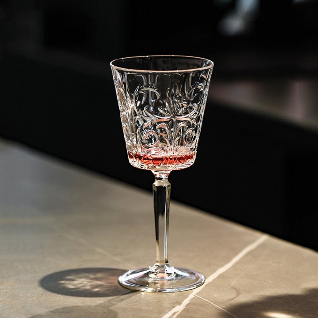 European Retro Red Wine Glass Home High-end Crystal Glass Goblet White ...