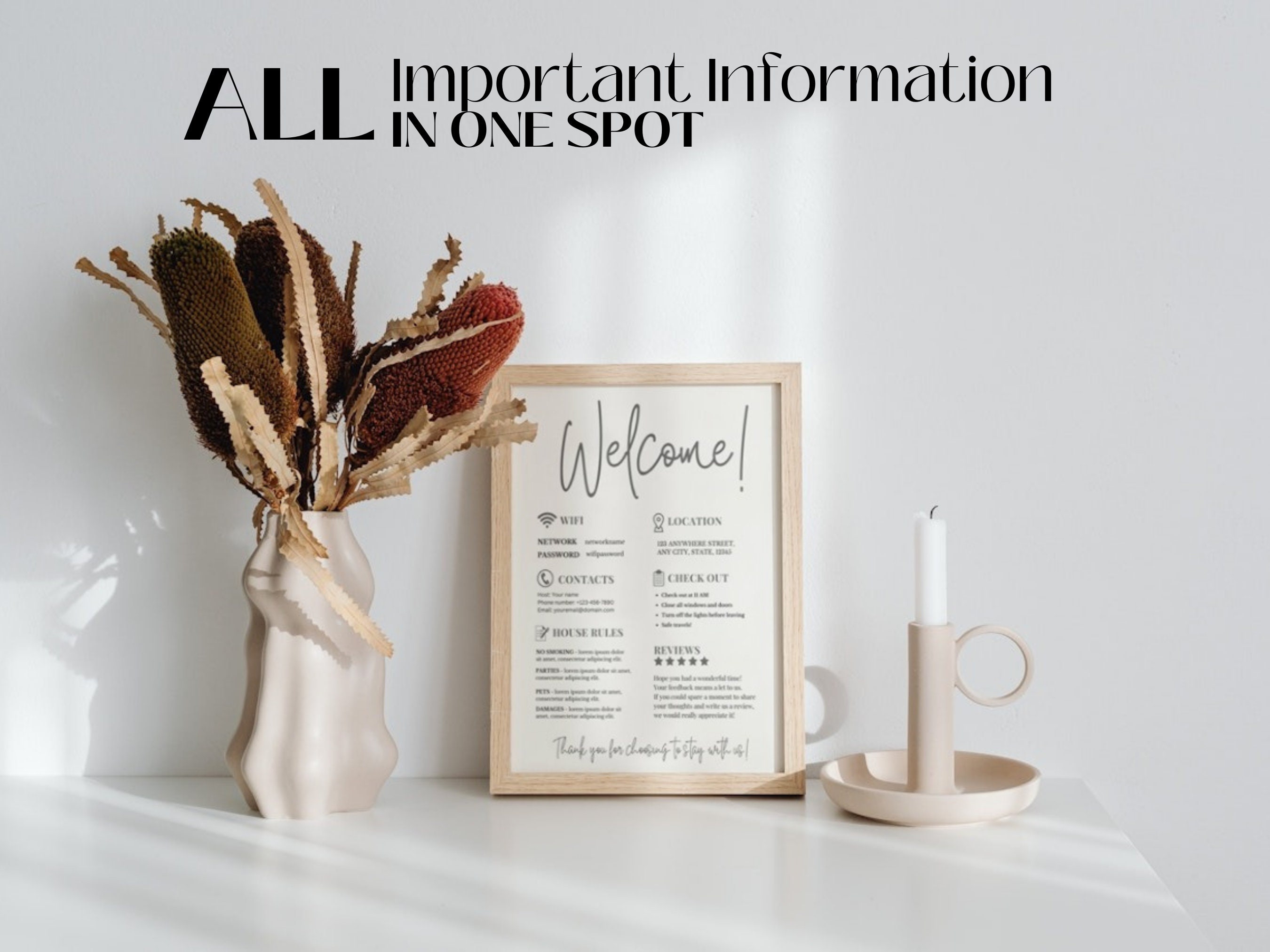 Airbnb Welcome Sign for Airbnb Hosts Vacation Rental Things to Know ...