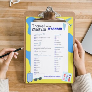 Flying With Ryanair Packing Checklist, Digital Printable Checklist ...