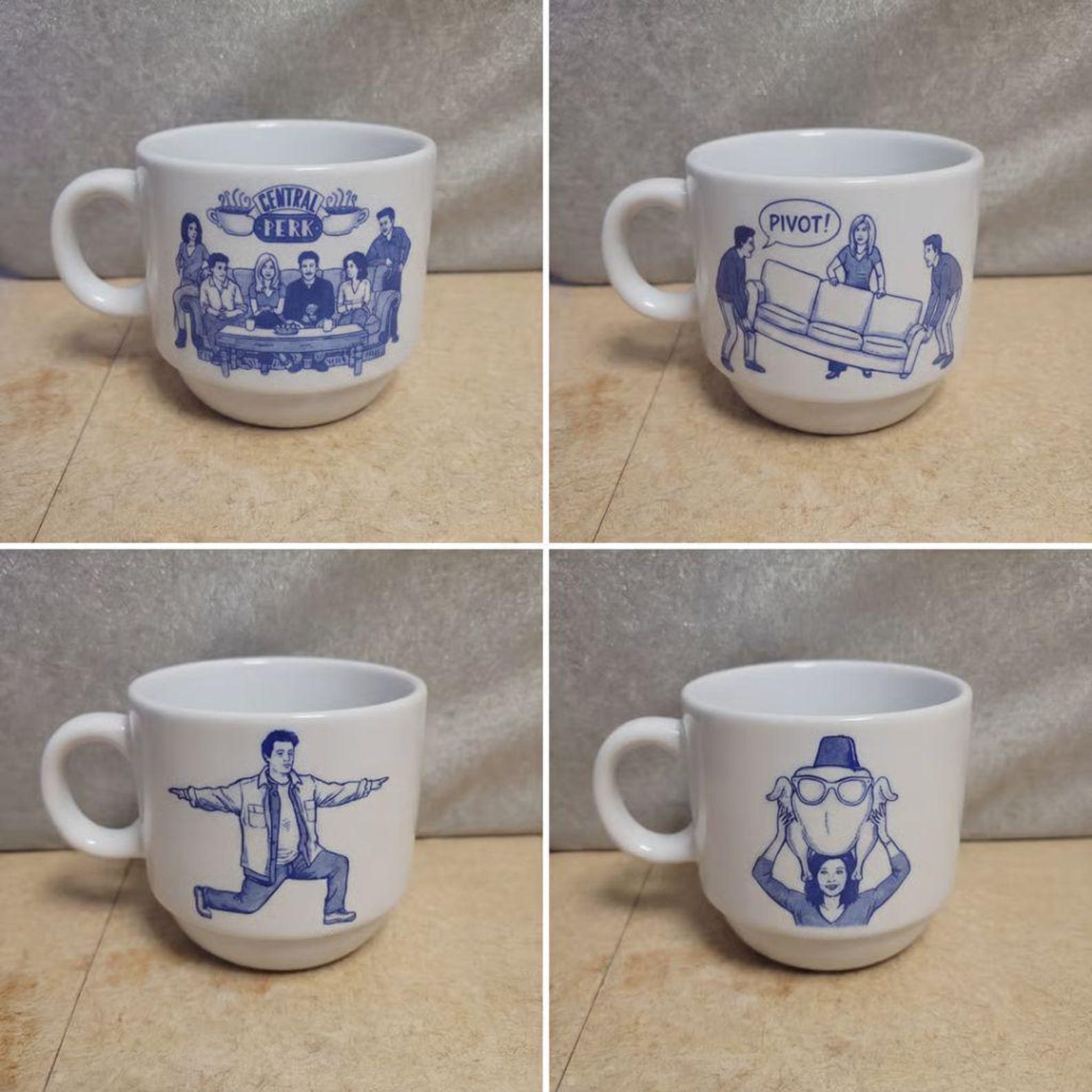 4 Pcs Friends Theme Coffee Cups Set - Etsy