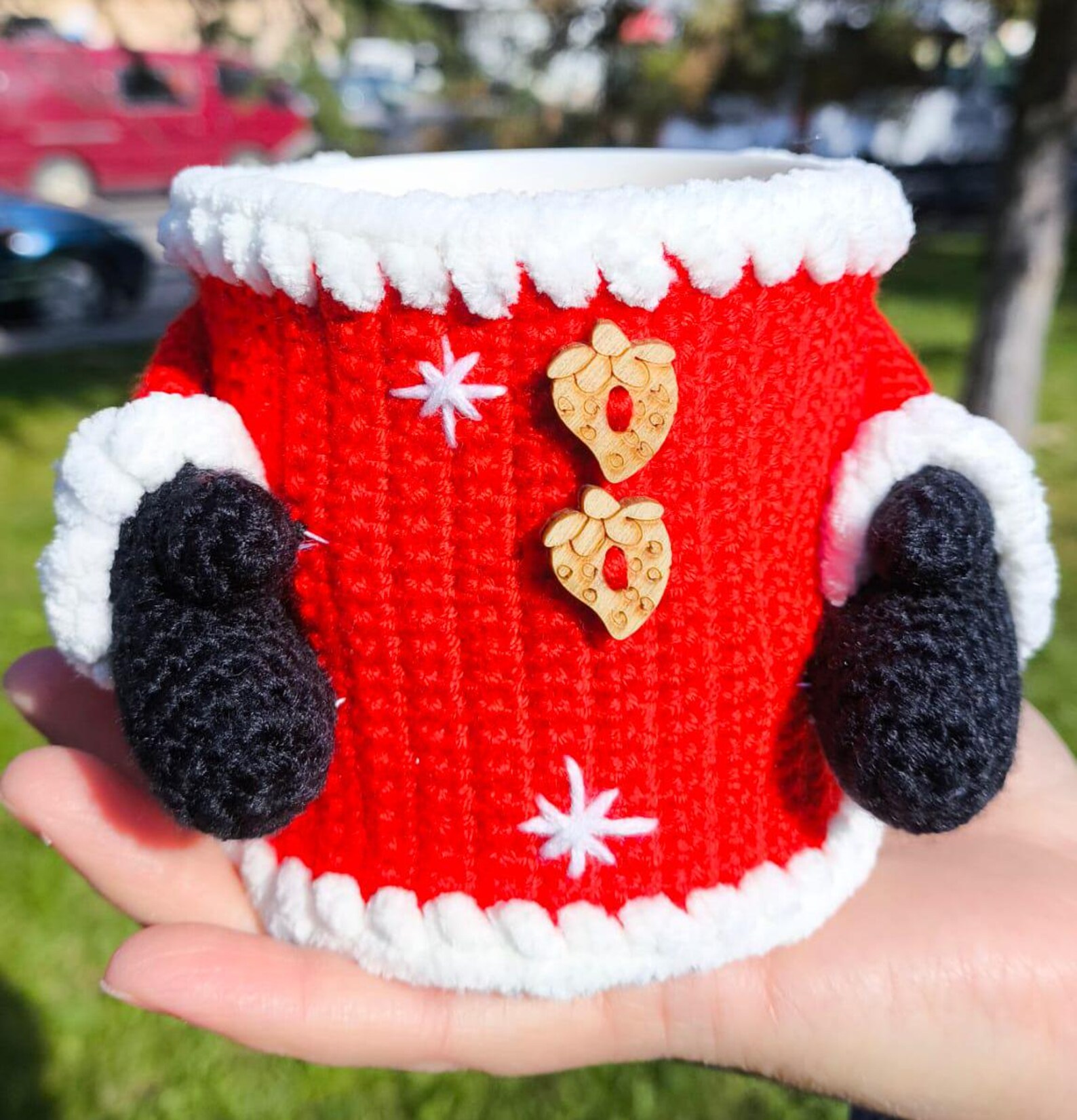 Crochet Christmas Mug With Jumper Finished Product (mug+jumper) - Etsy