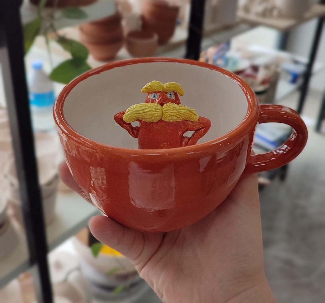 2024 Trend Handmade Ceramic Mug Featuring the Lorax – Unique Gift for ...