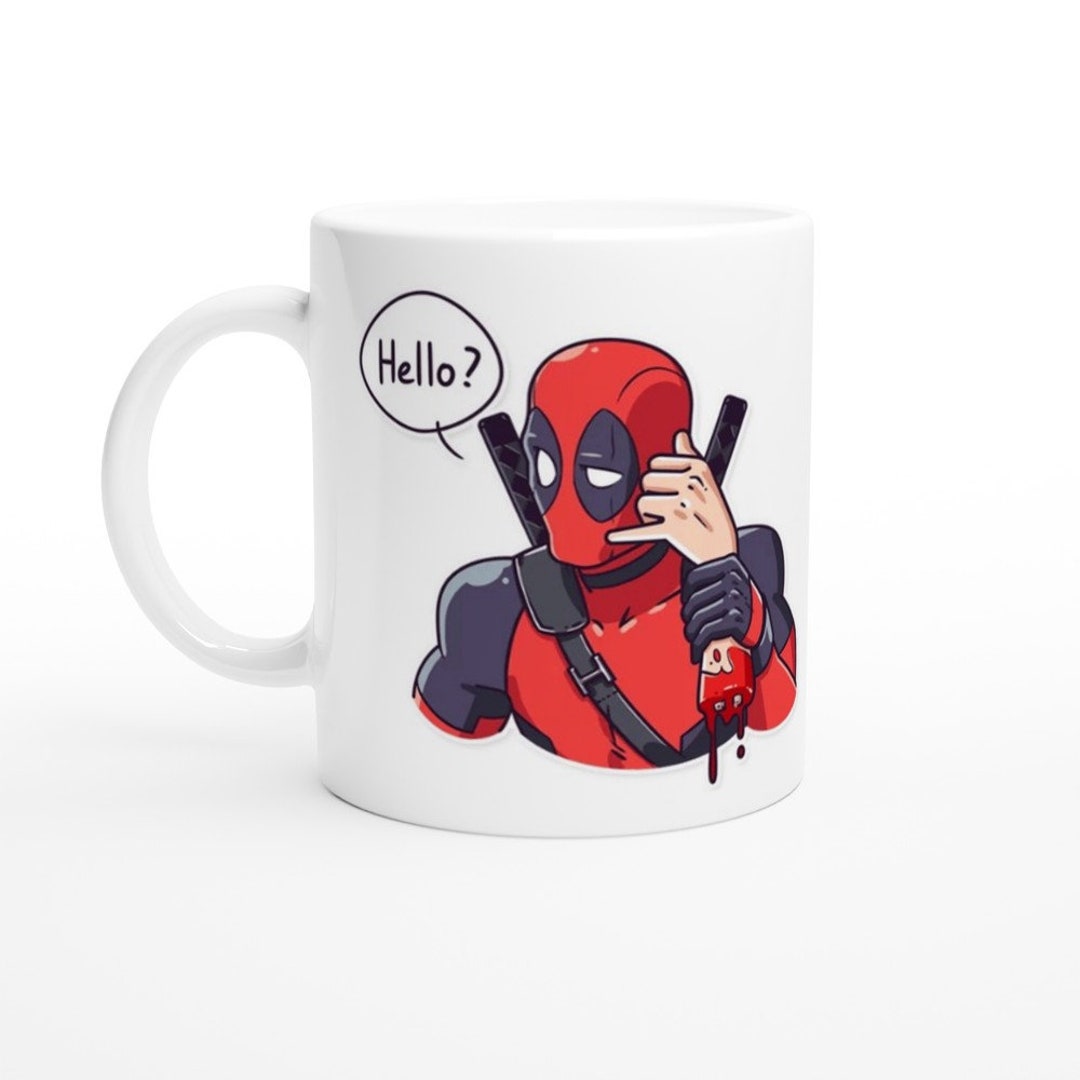 Funny Deadpool Coffee Mug, Hello Comic Book Mug, Deadpool Coffe Mug ...