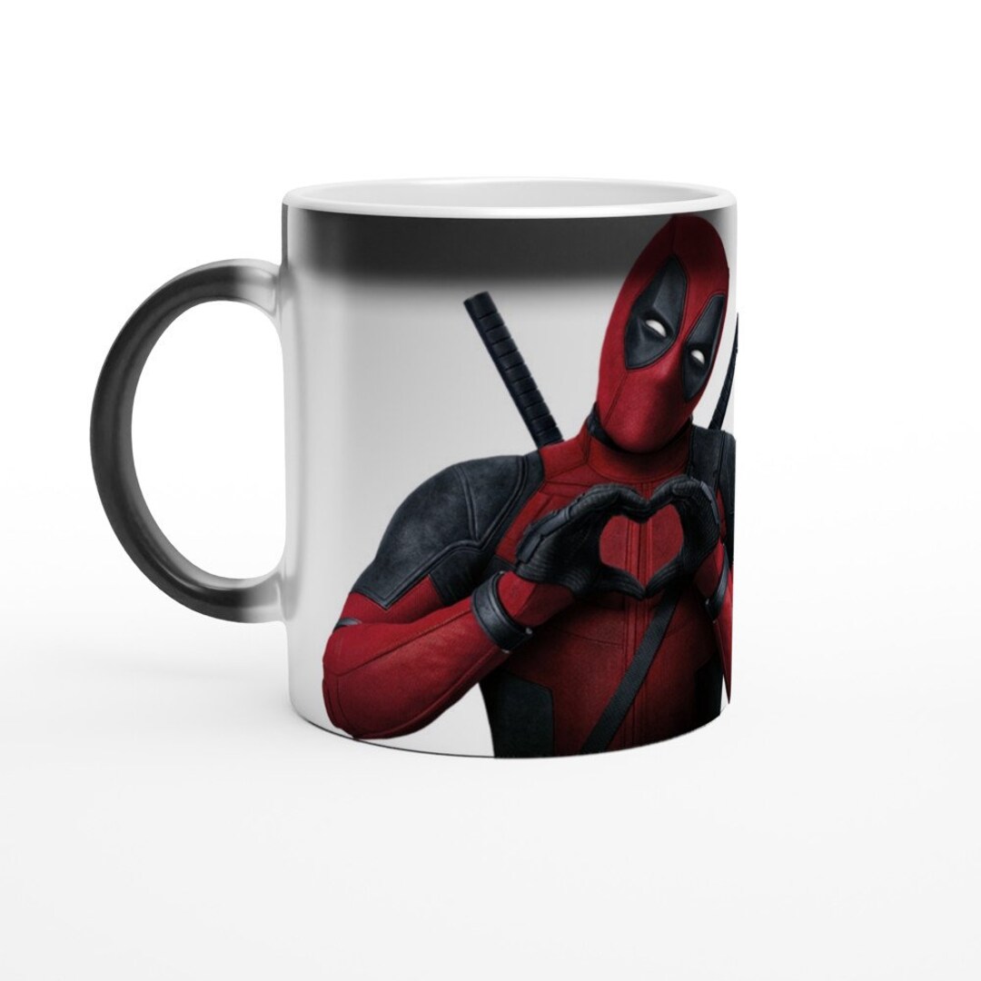 Funny Deadpool Heat Reveal Mug, Your Crazy Matches My Crazy, Deadpool ...