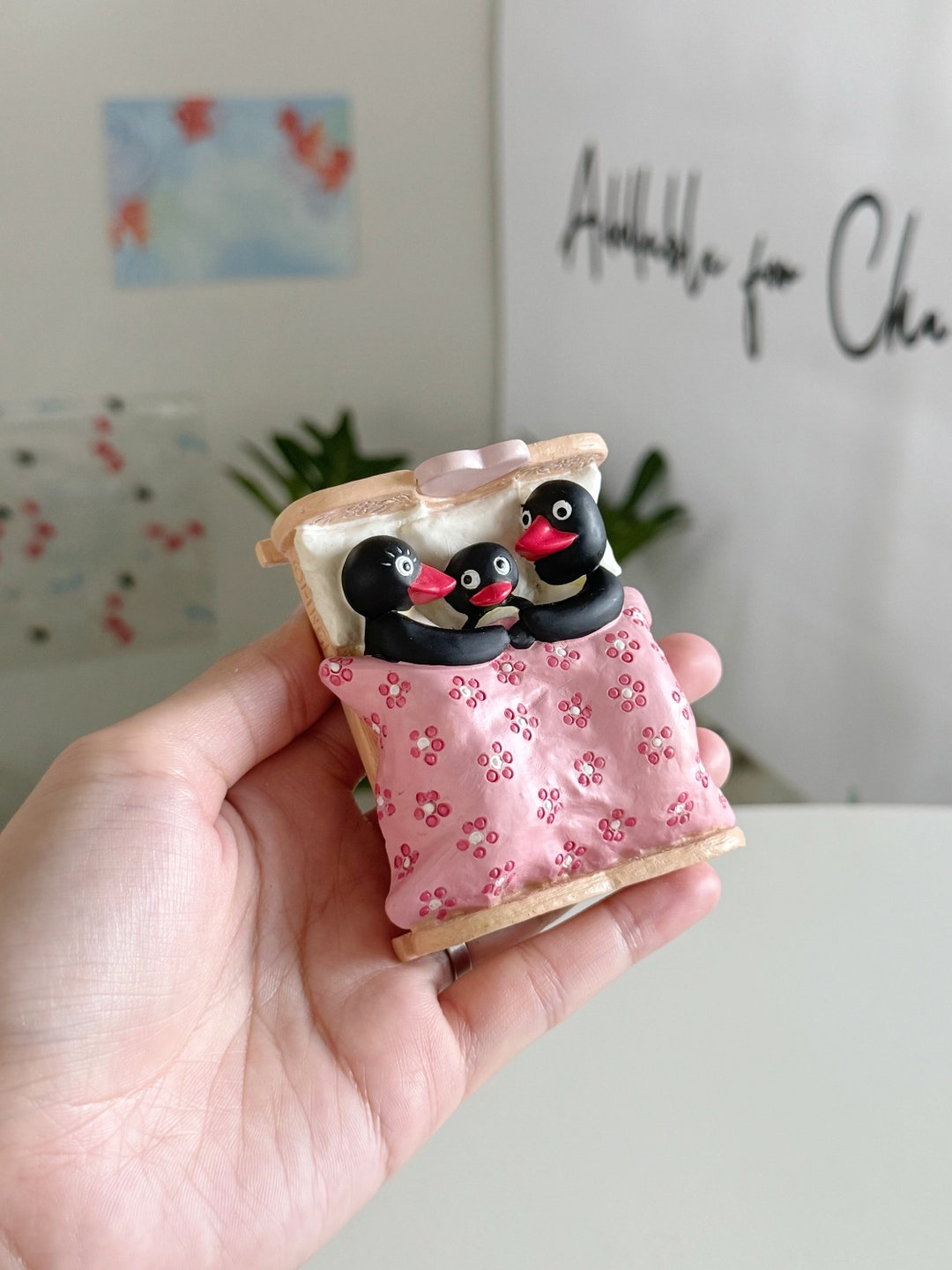 Pingu Family Sleep in Bed Pingu Polyresin Figurine Penguin Pingu - Etsy