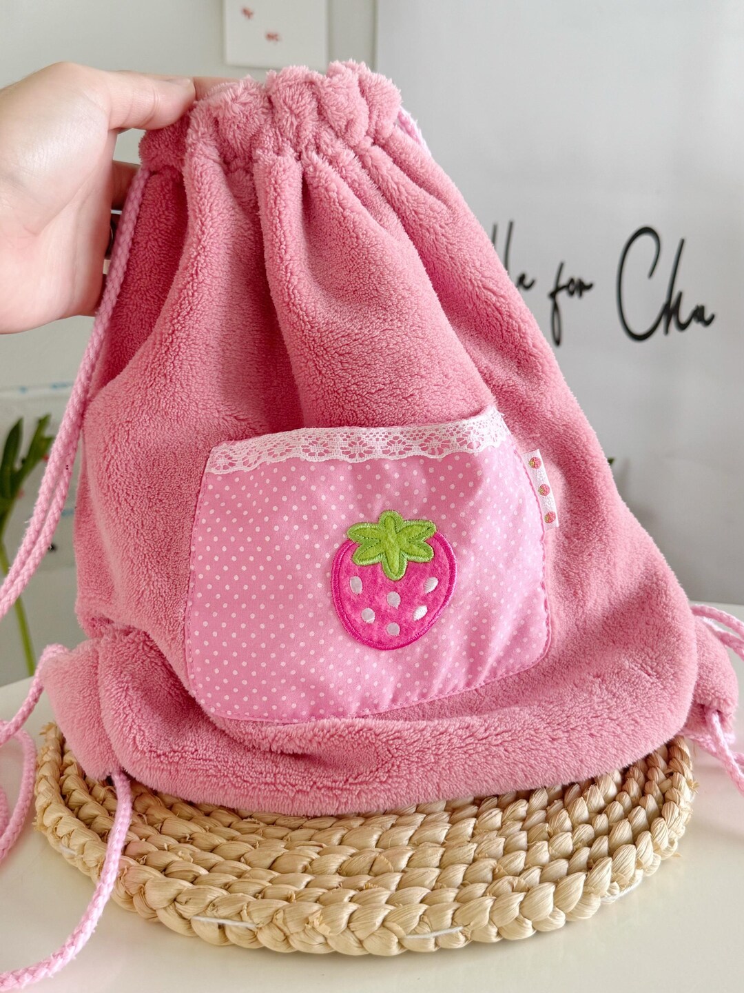 Mother Garden Backpack Bag Pink Strawberry Lace Fluffy - Etsy