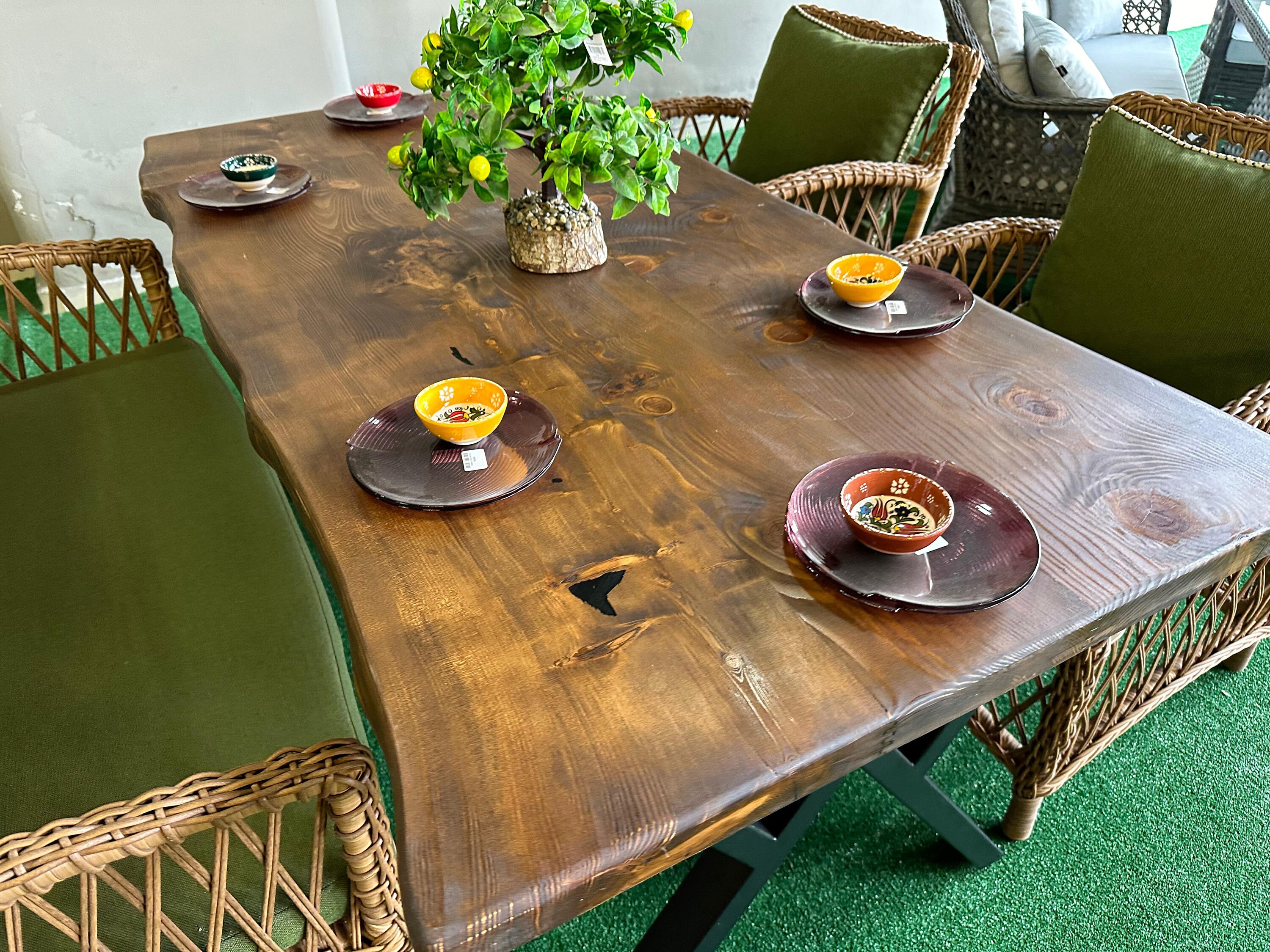 Medieval Table, Live Edge Wooden Table, Kitchen Dining Table, Living ...