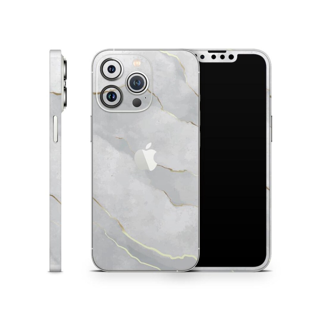 White Marble iPhone Skin Full Wrap Minimal - Etsy