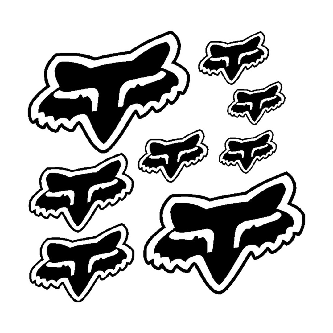 8x FOX Logo Stickers Vinyl Decals for Bicycle Frame MTB Cycling Bike ...