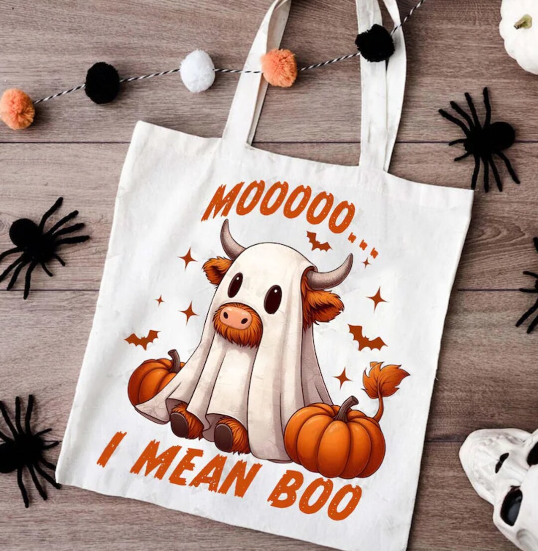 Moo I Mean Boo Png, Spooky Heifer Png, Western Halloween Png, Cow Ghost ...