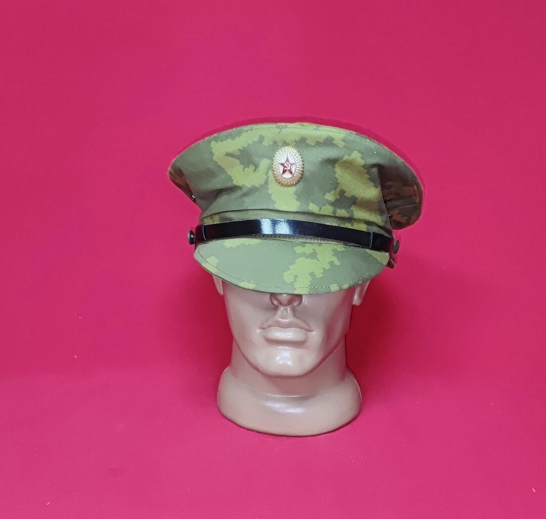 Russian Soviet Border Guard Officer Birch Camo Pattern Peaked Cap USSR ...