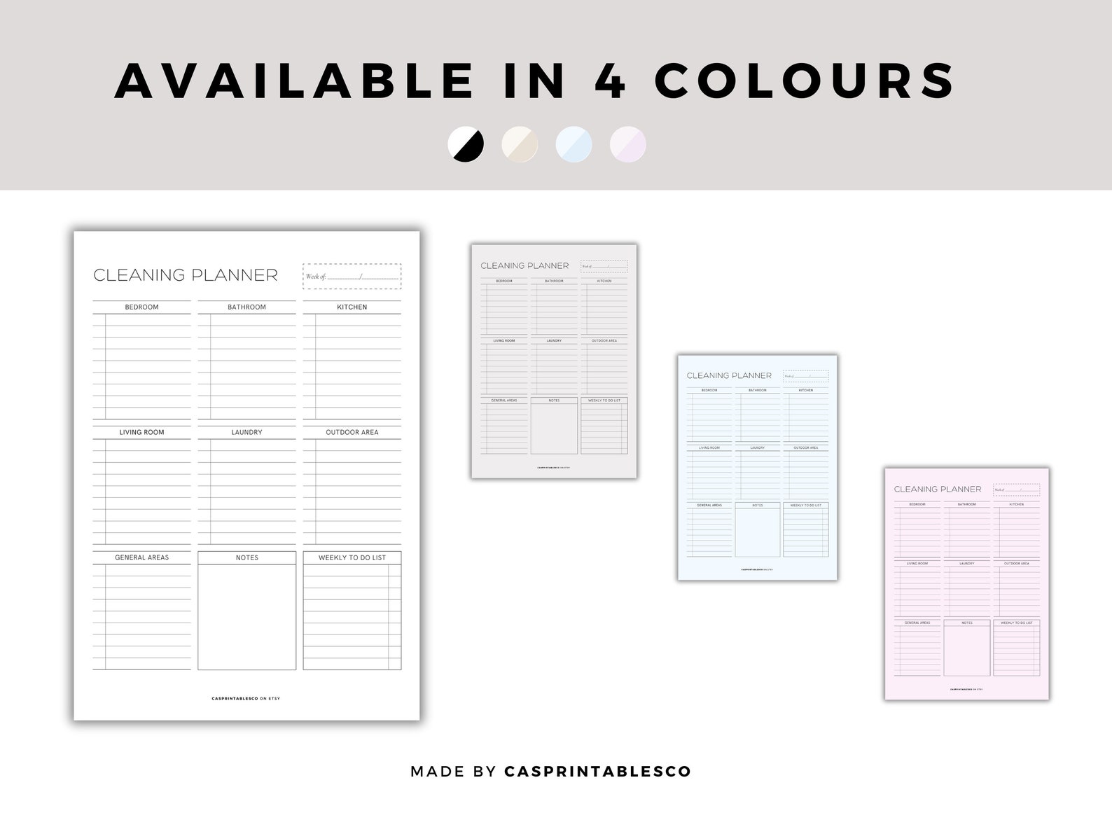 Room Cleaning Planner, Cleaning Checklist, Cleaning Schedule, Cleaning ...