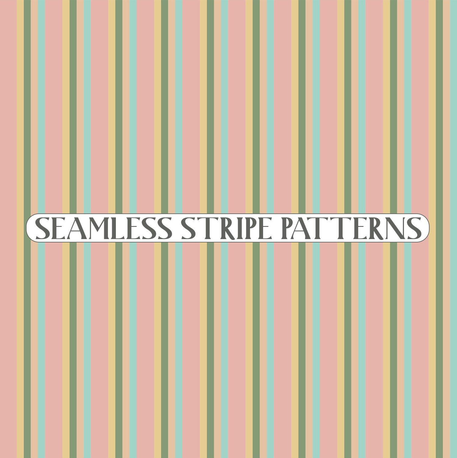 7 Ice Cream Palette Inspired Seamless Stripes Digital Pattern File for ...