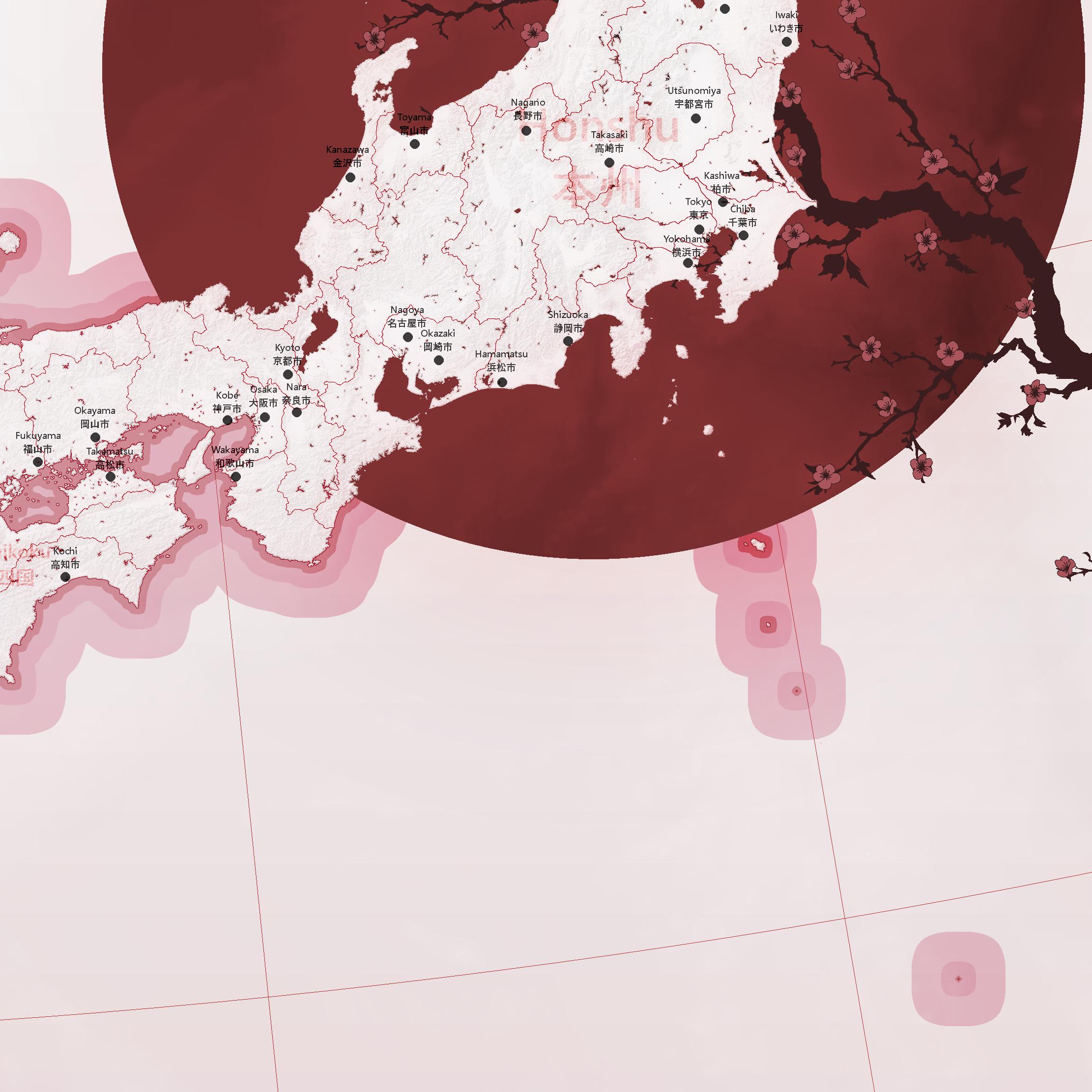 Aesthetic Map of Japan - Etsy
