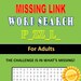 Missing Link Wordsearch Puzzle New Type of Word Search Double the ...