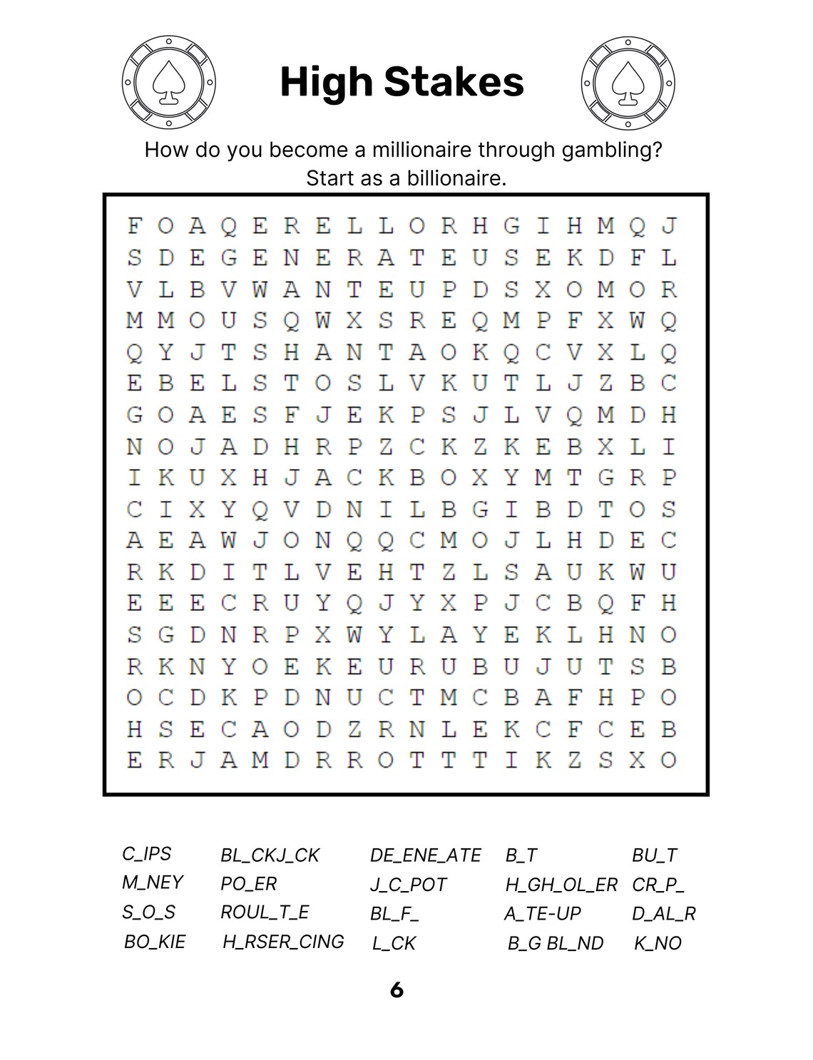 Missing Link Wordsearch Puzzle New Type of Word Search Double the ...