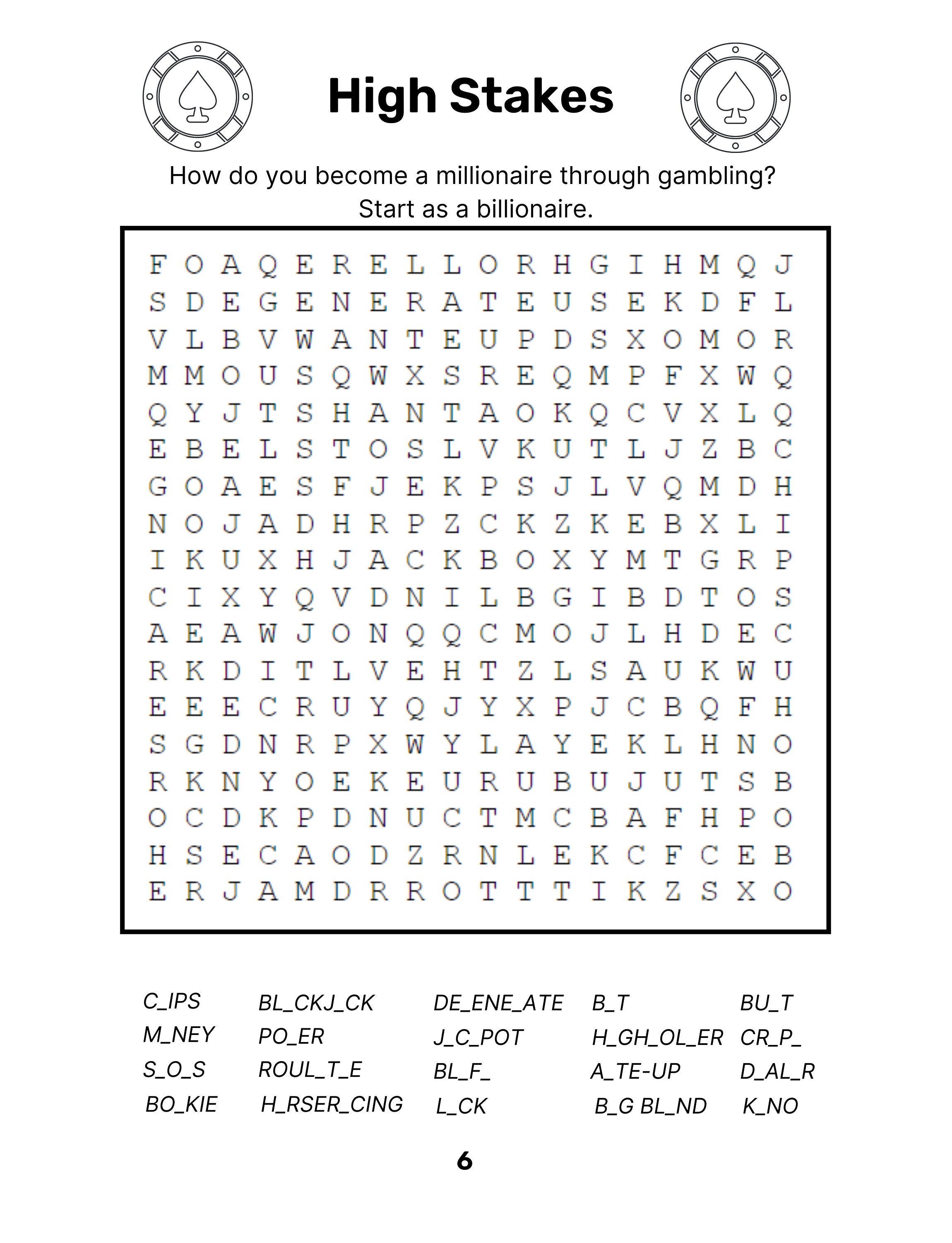 Missing Link Wordsearch Puzzle New Type of Word Search Double the ...
