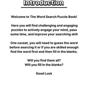 Missing Link Wordsearch Puzzle New Type of Word Search Double the ...