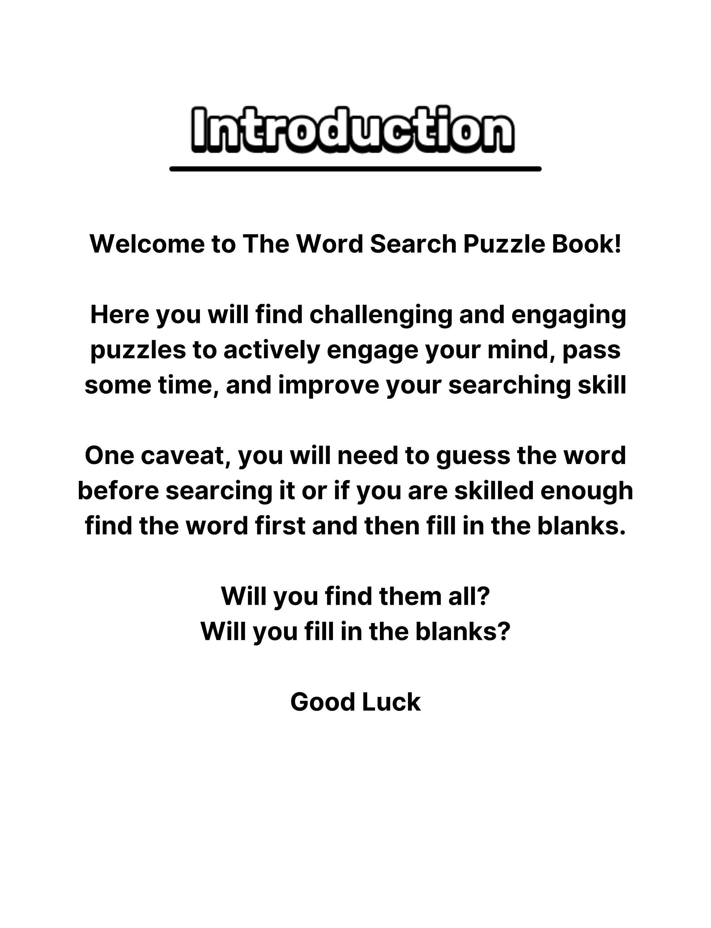 Missing Link Wordsearch Puzzle New Type of Word Search Double the ...
