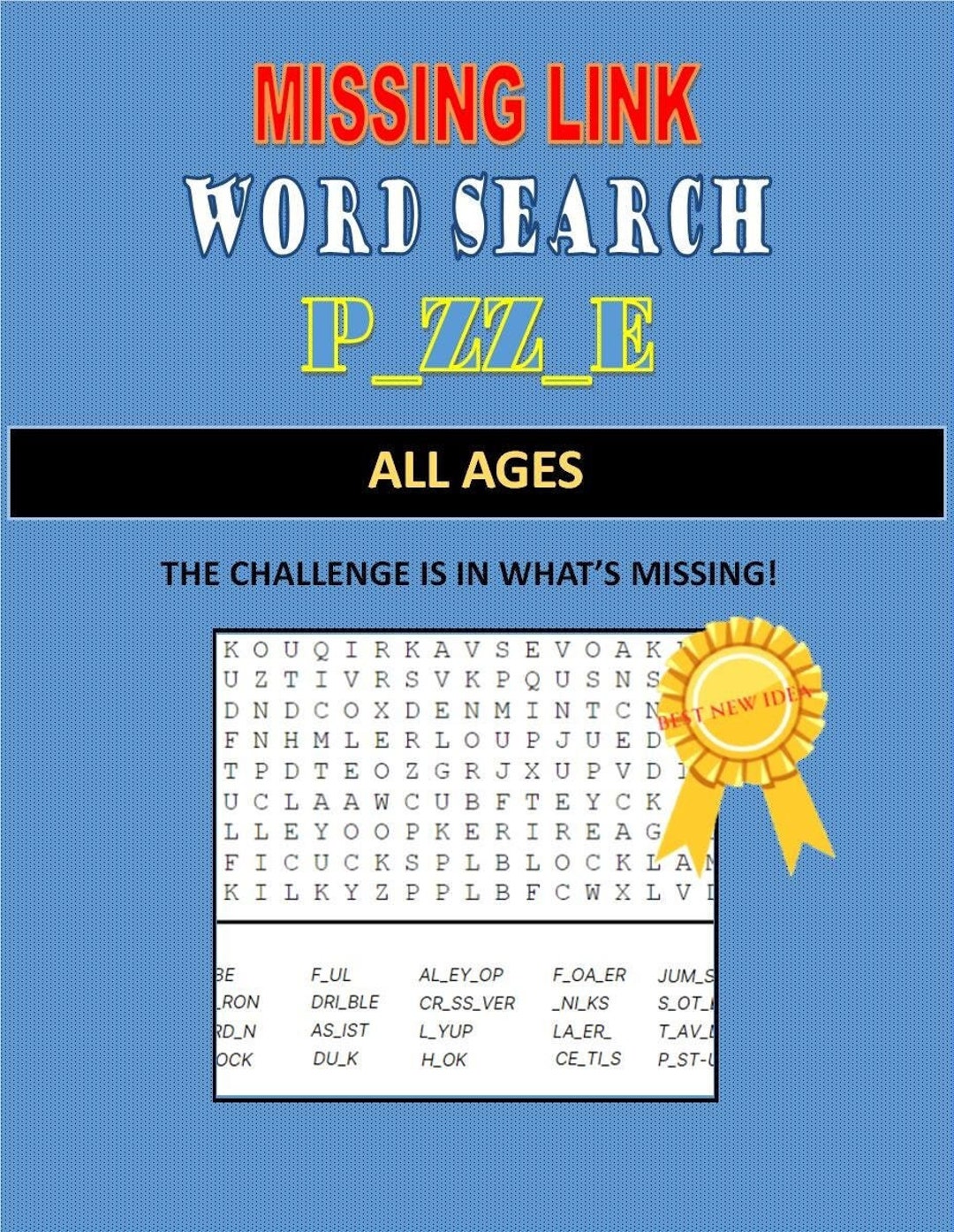 Missing Link Wordsearch Puzzle New Type of Word Search Double the ...