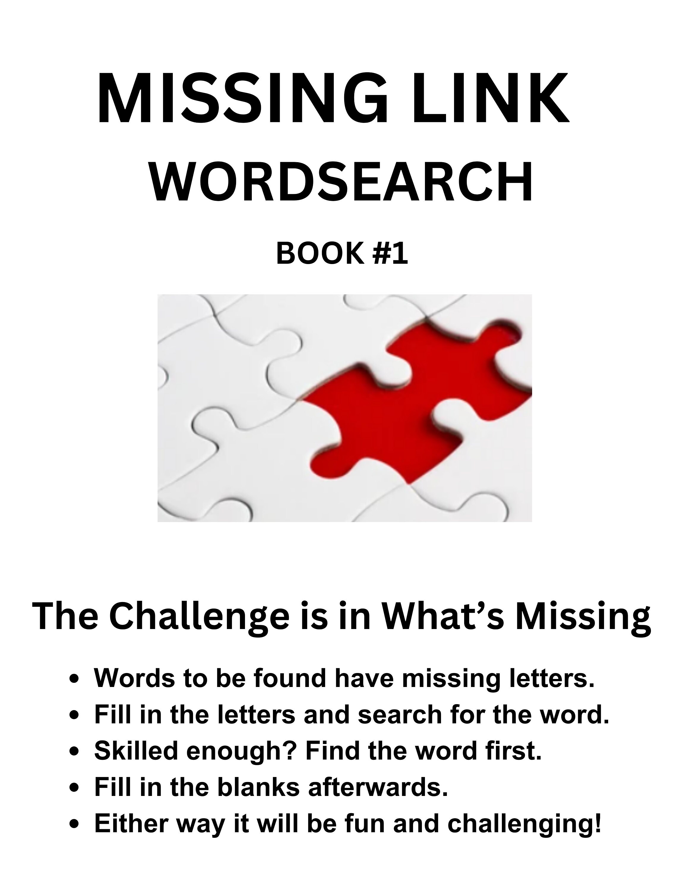Missing Link Wordsearch Puzzle New Type of Word Search Double the ...