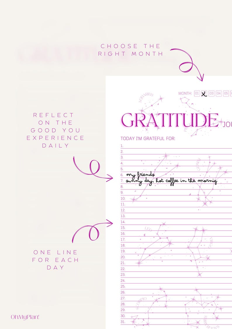Gratitude Journal, Printable Digital Journal: Practice Thankfulness ...