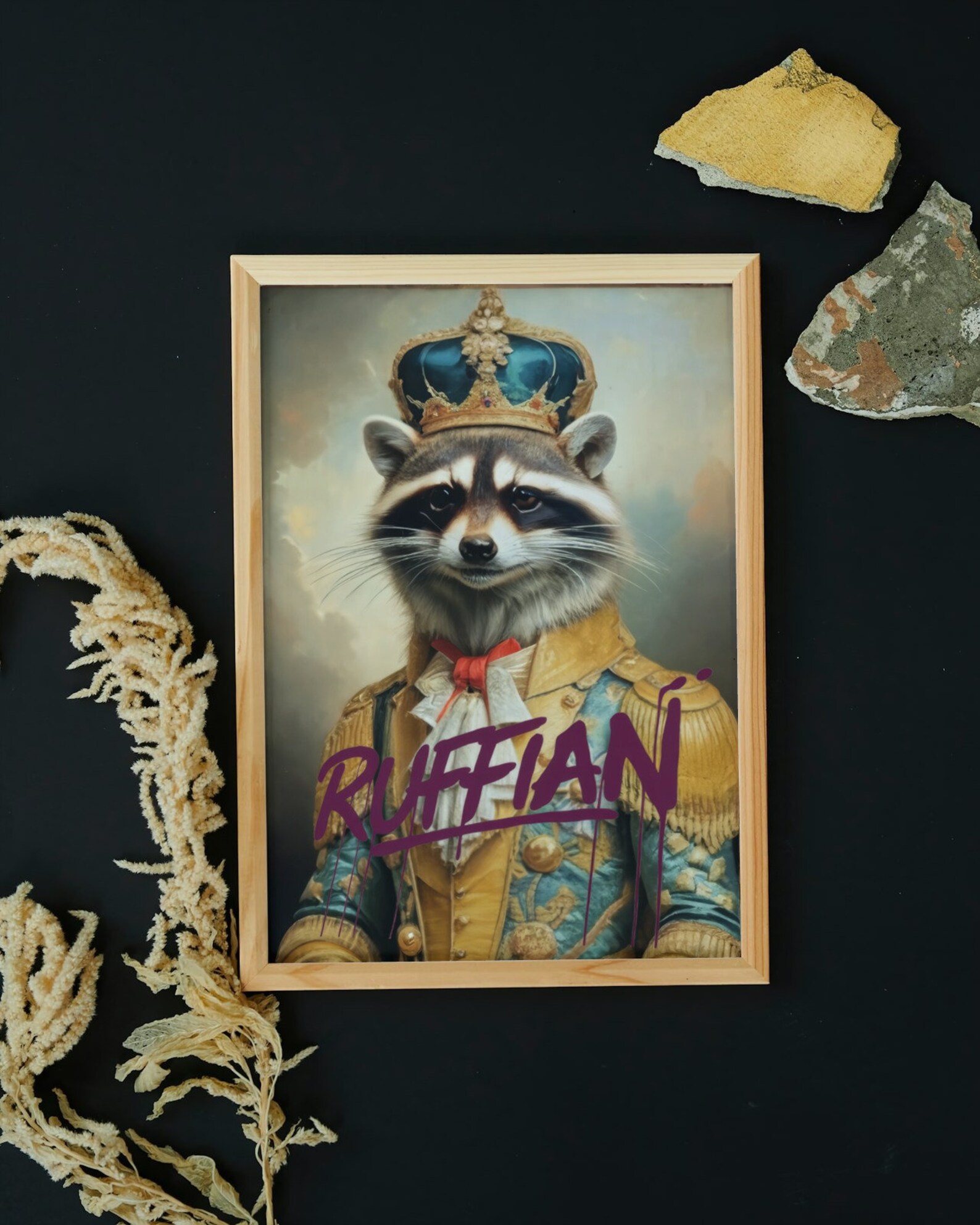 Oil Painting Style Portrait of a Racoon in Renaissance Attire With ...