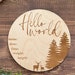 Personalized Forest Birth Announcement Sign: Engraved Baby Stats, Deer ...