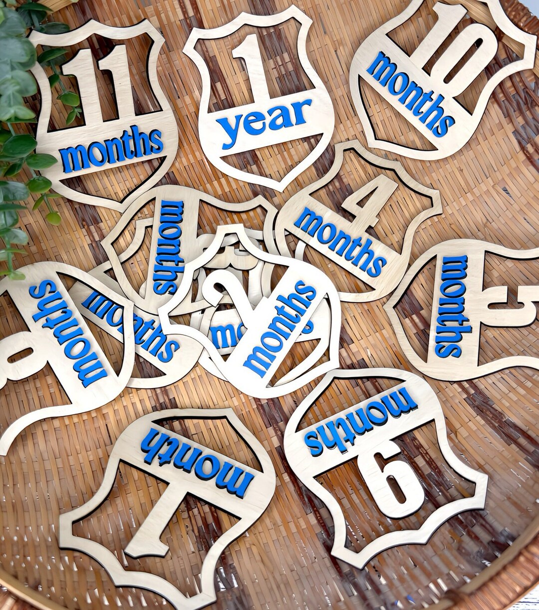 Police Milestone Card Baby Monthly Marker Newborn Law Enforcement Photo ...