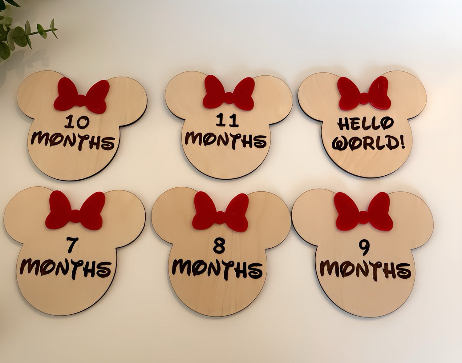 Mouse Wood Monthly Milestone Markers milestone Markers Baby Monthly ...