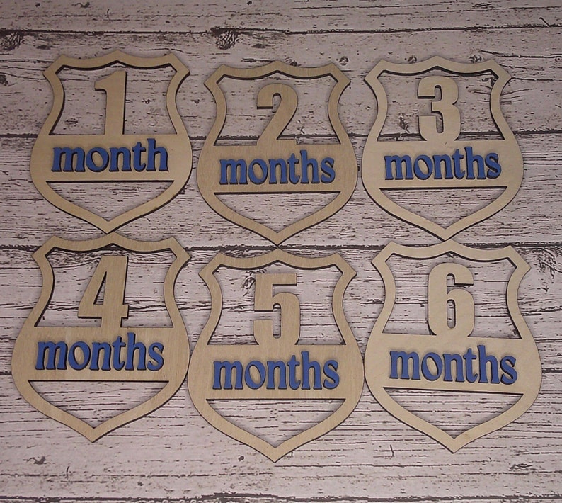Police Milestone Card Baby Monthly Marker Newborn Law Enforcement Photo ...