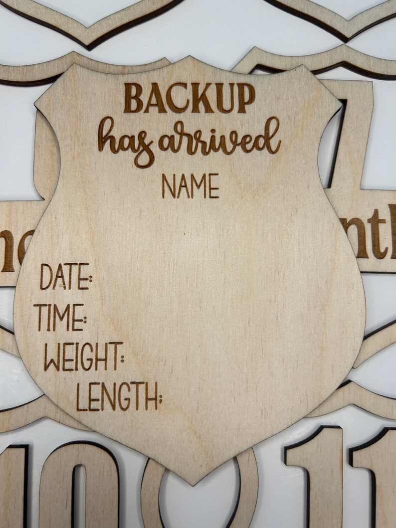 Police Milestone Card Baby Monthly Marker Newborn Law Enforcement Photo ...