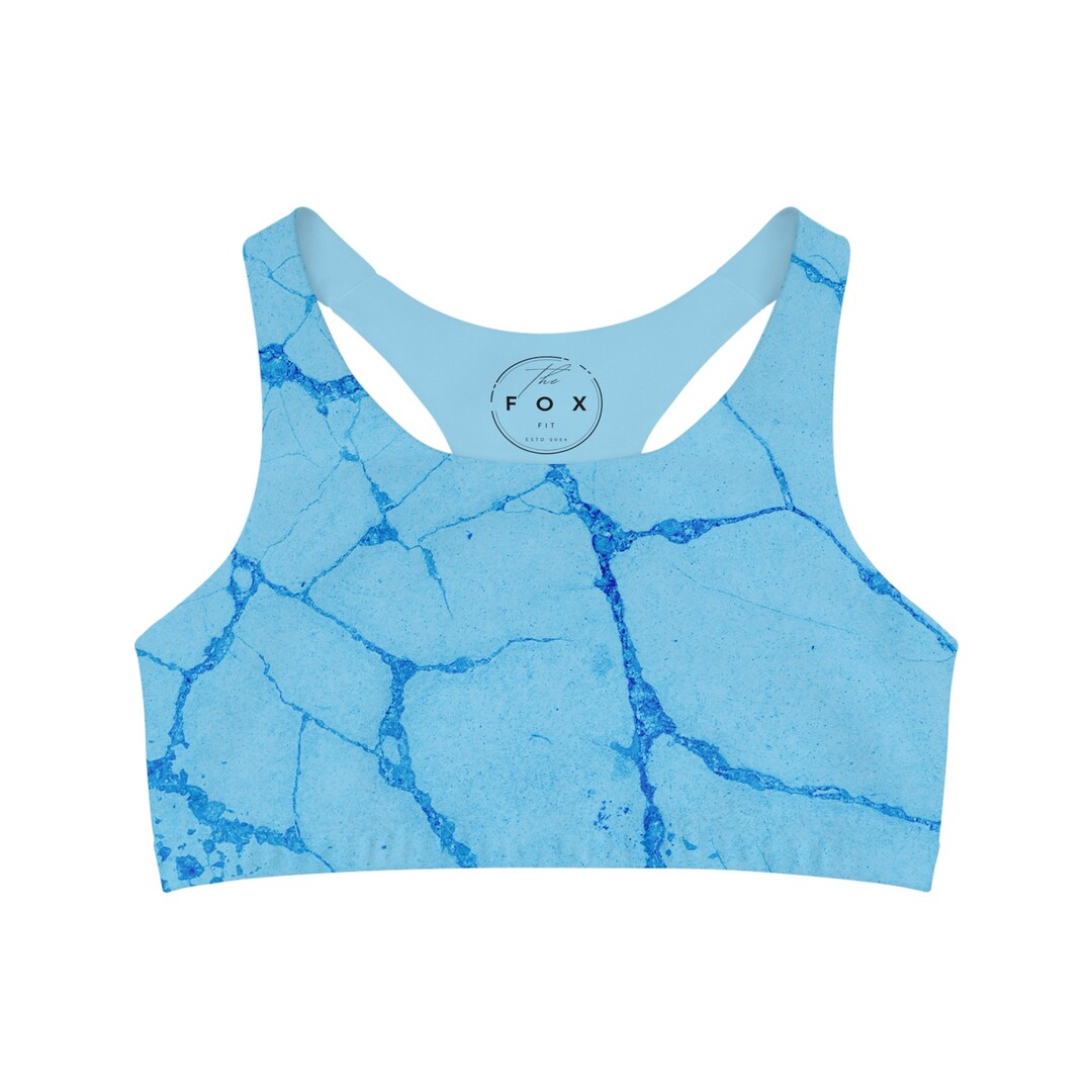Seamless Sports Bra in Crack Texture - Etsy