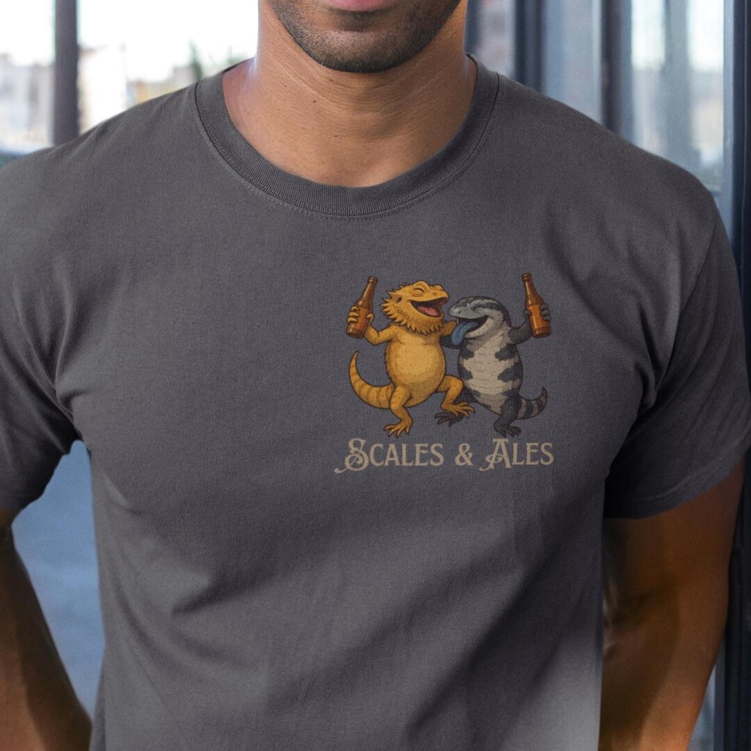 Scales & Ales Lizard Unisex Softstyle T-shirt, Perfect for Reptile ...