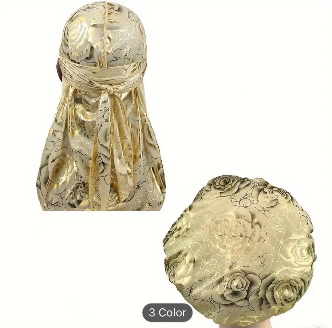 Golden Rose Bonnet and Durag Couple Set - Etsy