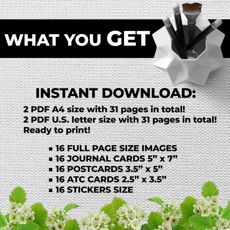 Cute Ladybug ATC Cards Junk Journal Kit Ephemera Printable Digital ...