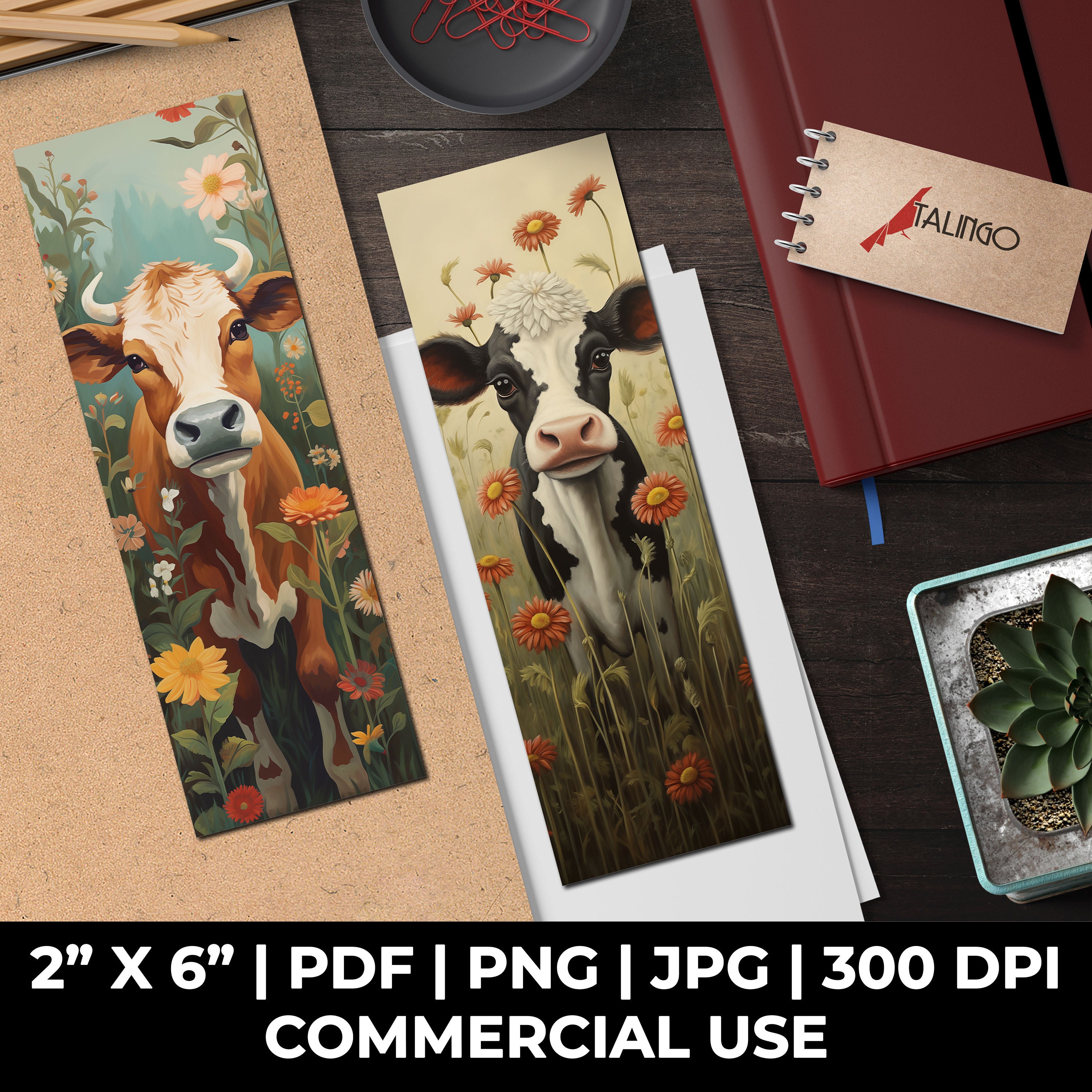 Cow Bookmarks, Cows, Sublimation, Whimsical, Bookmarks, Ephemera ...