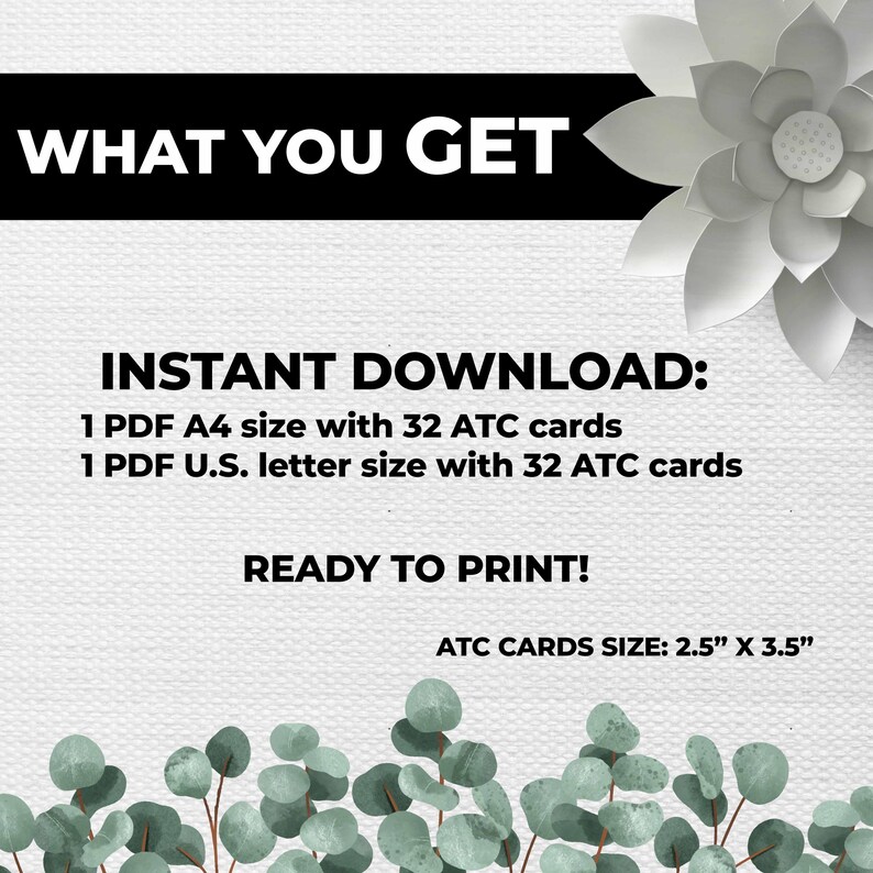 ATC Cards Quirky Elegant Lady Junk Journal Ephemera Digital Papers ...