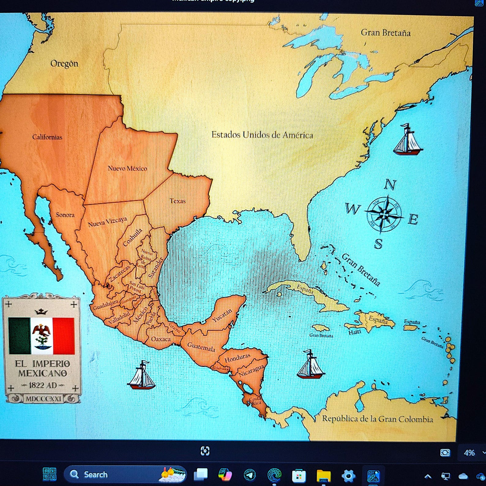 PNG Download - the Empire of Mexico 1822 Map Poster - DIY Print Your ...