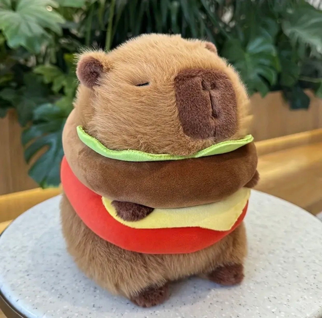 Cuddly Capybara Burger Plush Toy Adorable Stuffed Animal Perfect Gift ...