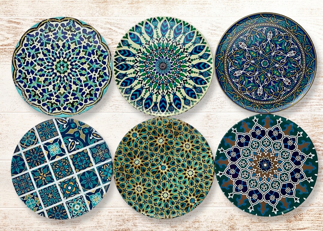 Coaster Set Set of 6 Home Decor Boho Coasters Mothers Day Gift ...