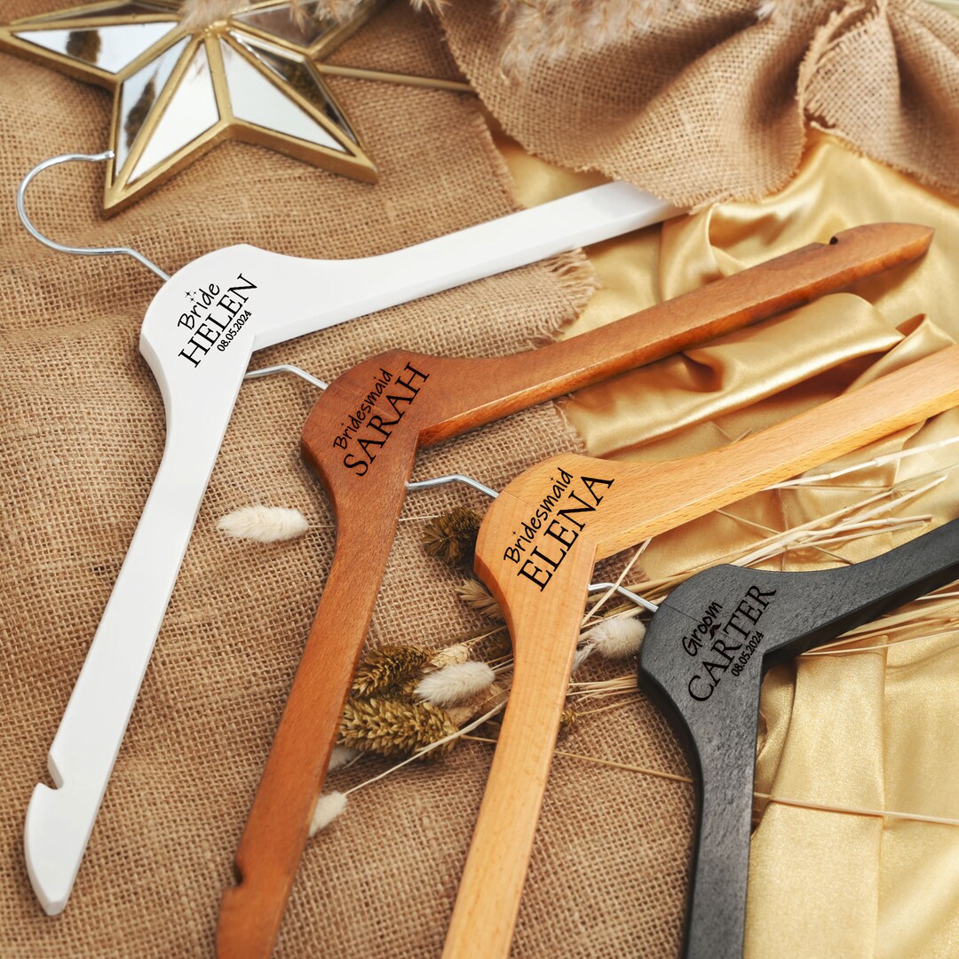 Personalized Bridal Hangers, Bride and Groom Gifts, Wedding Shower Gift ...