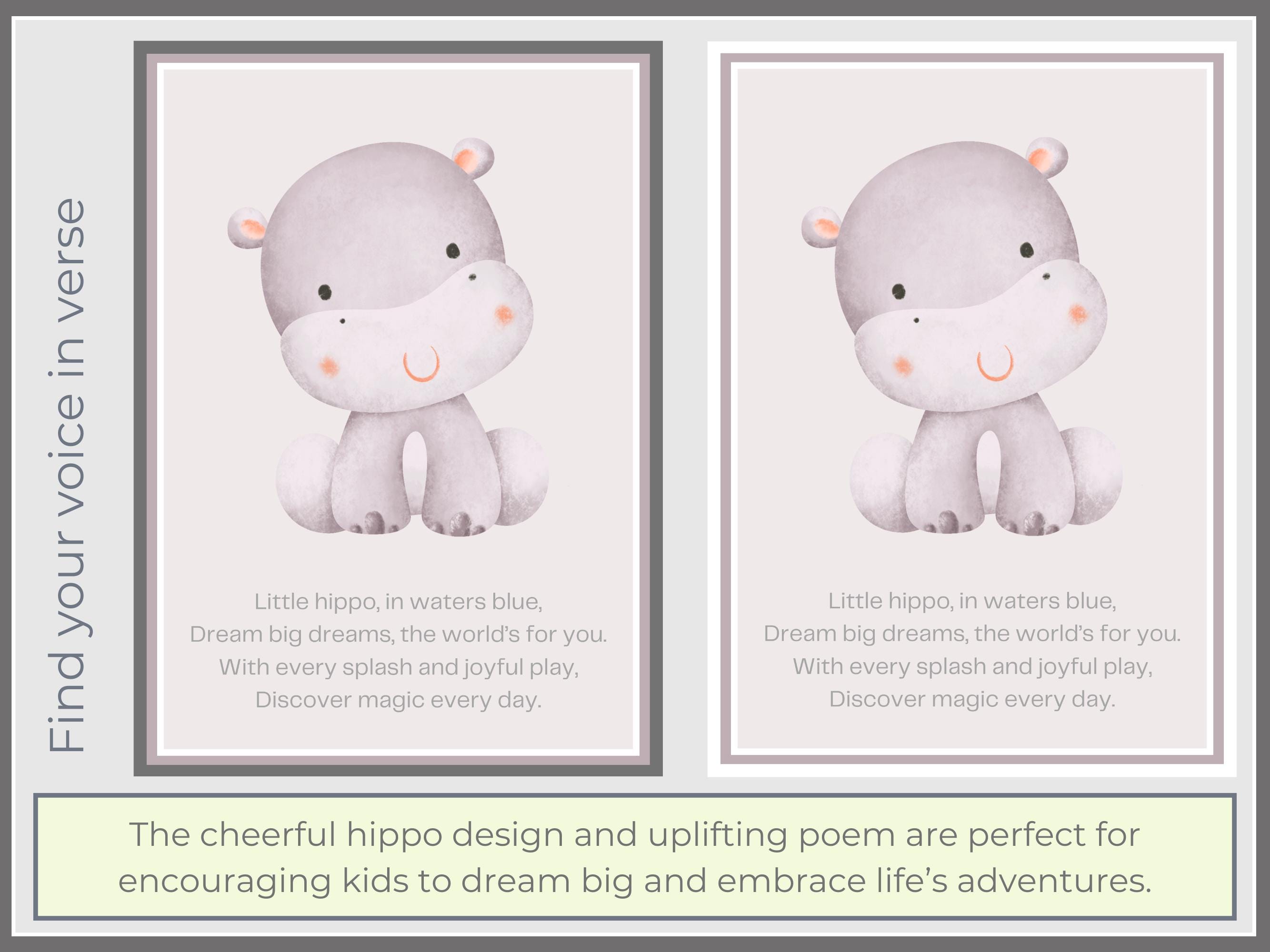 Children's Rhymes Cute Animal Poem for Kids Printable Instant Download ...